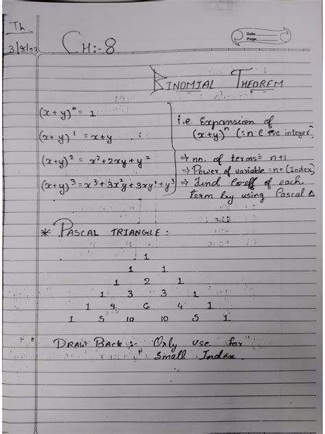 Binomial Theorem Part 1 Pdf