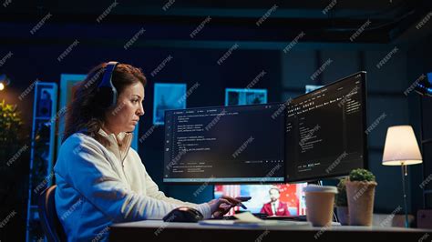 Free Photo Woman Listening Music While Doing Software Quality Assurance