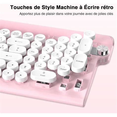 Nornward Clavier Souris Sans Fil Clavier Azerty Et Souris Pack Souris Clavier Silencieux