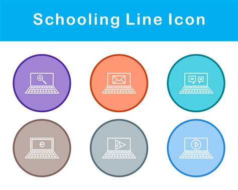 Schooling Vector Icon Set 21358572 Vector Art At Vecteezy