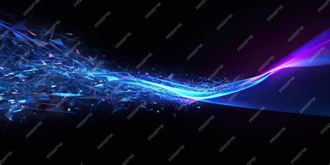 Premium Photo Abstract Digital Blue Light Beams On Black Background Stock Abstract Background