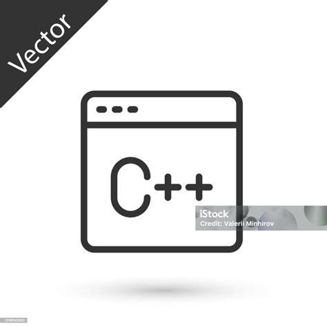 Logiciel De Ligne Grise Icône De Code De Programmation De Développeur Web Disolement Sur Le Fond