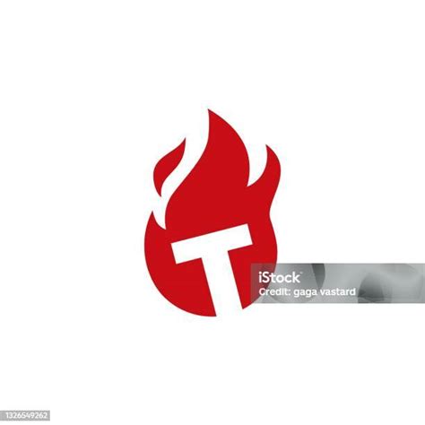 T Huruf Api Vektor Ikon Ilustrasi Ilustrasi Stok Unduh Gambar Sekarang Alfabet Api Api