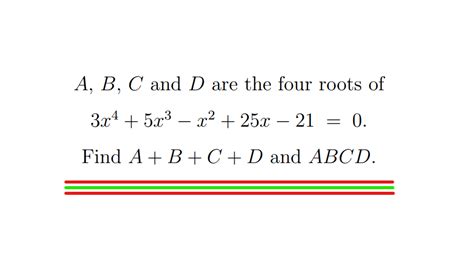 Are You A Polynomial Master Find The Sum And Product Of The Roots By Fletcher Thompson