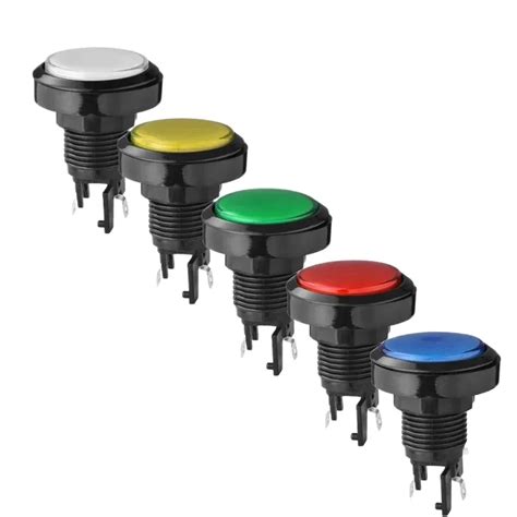 High Quality Big Round Volt Mm Dome Convex Shaped Type Led Illuminated Push Buttons Plastic