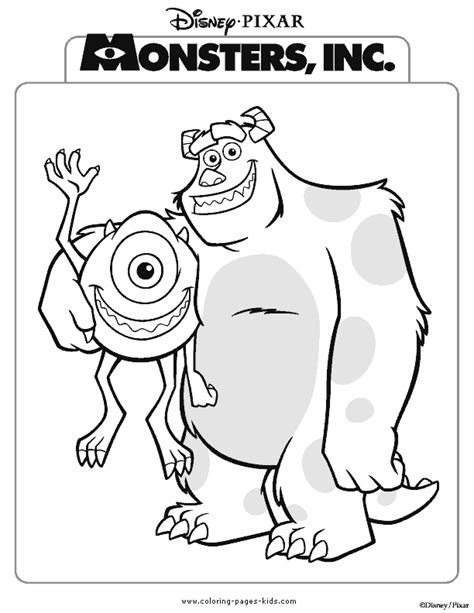 Monsters Inc Coloring Pages Coloring Nation