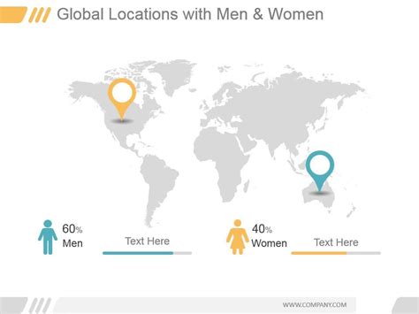 Global Locations With Men And Women Ppt Slides Download PowerPoint Slide Templates Download