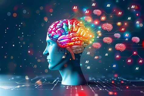 High Tech Ai Processor With Neon Lights Advanced Artificial Intelligence Technology Futuristic