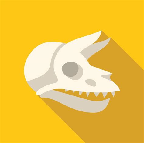Protoceratops Skull Fossil Witnessing Prehistoric Life On Yellow