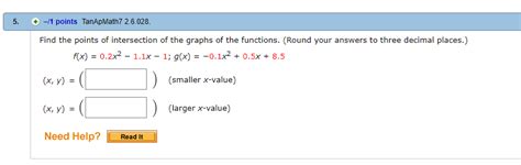 Solved 1 Points Tanapmath7 2 6 028 5 Find The Points Of