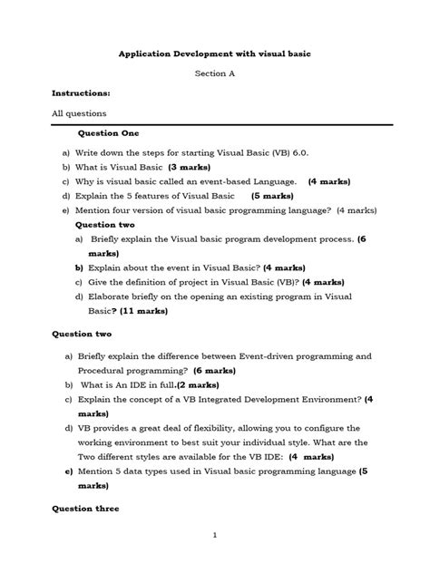 Appliction Develoment With Visual Basic 10 Pdf Basic Computer