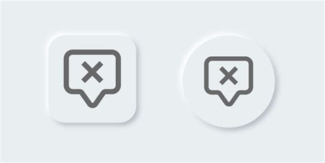 Block Chat Line Icon In Neomorphic Design Style Message Signs Vector