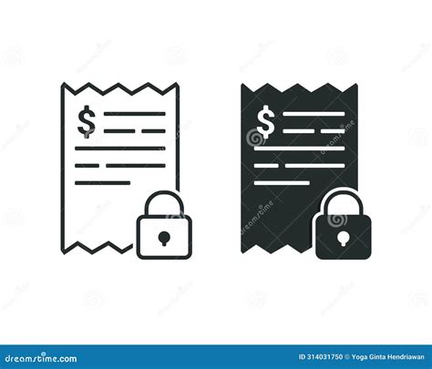 Locked Bill Payment Illustration Vector Stock Vector Illustration Of Form Earning 314031750