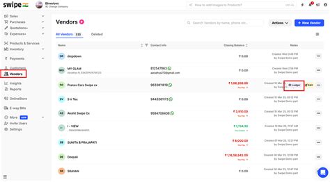 In The Vendor Ledger Shows Closing Balance But That Closing Balance