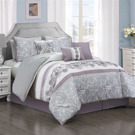 Hgmart Bedding Comforter Set Bed In A Bag 7 Piece Luxury Embroidery