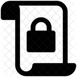 Document Lock Icon Download In Glyph Style