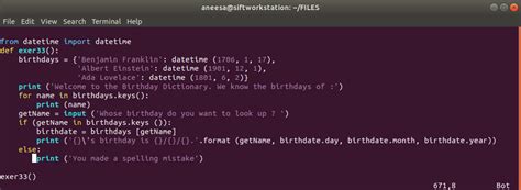 33 birthday dictionaries solutions