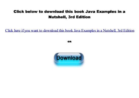 [ pdf~] java examples in a nutshell 3rd edition