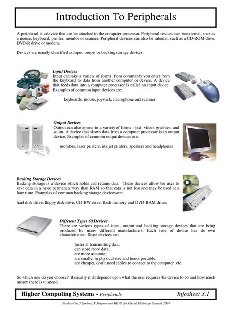 Peripheral Devices Examples