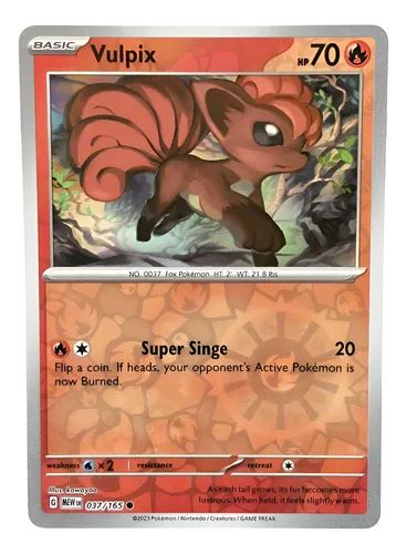 Cartas Pokemon Vulpix Reverse Holo 151 Vulpix Inglés Mercadolibre