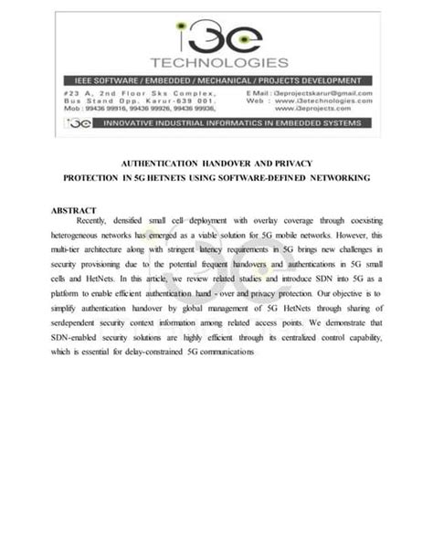 Authentication Handover And Privacy Protection In 5g Hetnets Using Software Defined Networking Pdf