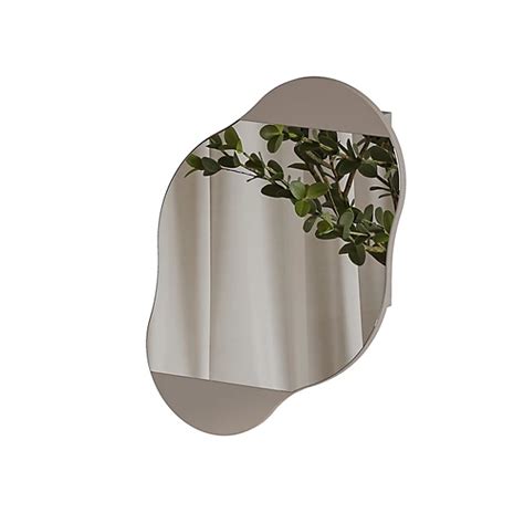 Decortie Cloudy Unique Mirrored Bathroom Cabinet Wall Mount Storage