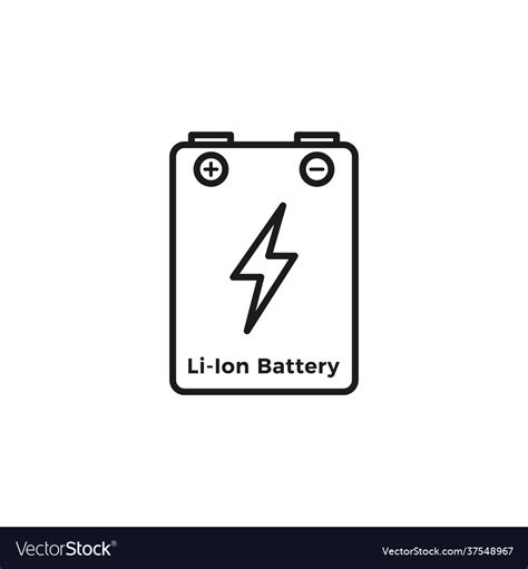 Lithium Ion Battery Icon Royalty Free Vector Image