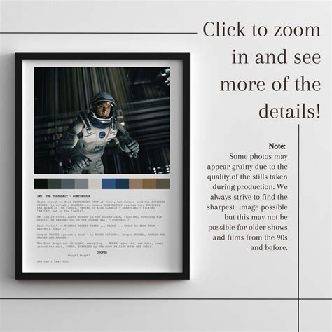 Interstellar Movie Script Poster Christopher Nolan Quote Art Etsy