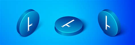 파란색 배경에 격리 된 등색 경찰 고무 지휘봉 아이콘 고무 트렁천 경찰 박쥐 경찰 장비 파란색 원 버튼입니다 벡터 3차원 형태에 대한 스톡 벡터 아트 및 기타 이미지