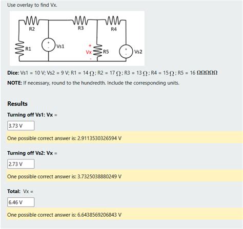 Solved Use Overlay To Find Vx Dice Vs V Vs Chegg Com