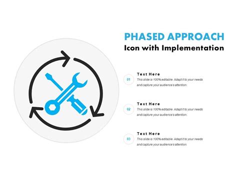 Phased Approach Icon With Implementation Templates Powerpoint