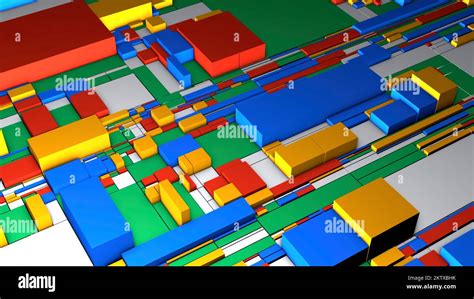 Multicolored Rectangles Motion Large Geometric Shapes That Change Their Size In Animation