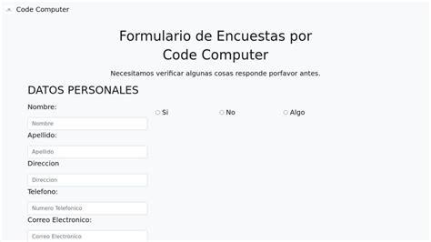 Formulario Code Computer