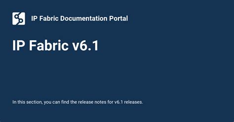 Ip Fabric V61 Ip Fabric Documentation Portal