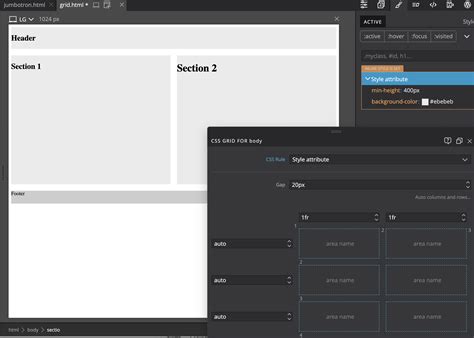 How To Layout 2 Column Header And Footer Beginners Pinegrow