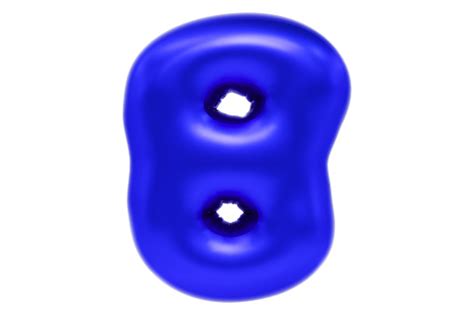 3d 글꼴 번호 8 현실적인 블루 헬륨 풍선 프리미엄 3d 일러스트로 만든 재미있는 만화 기호 디지털 생성 이미지에 대한 스톡