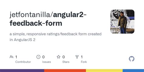 Github Jetfontanillaangular2 Feedback Form A Simple Responsive