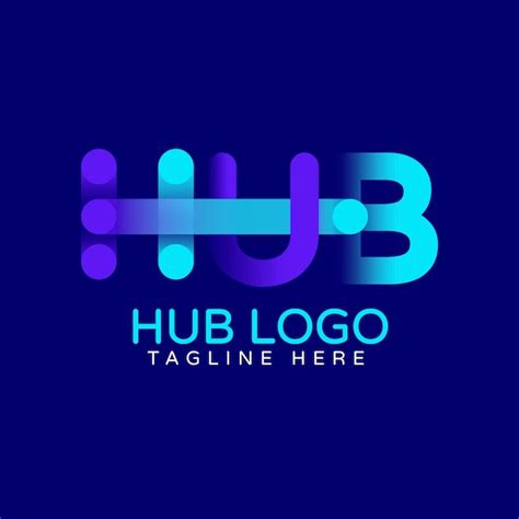 Free Vector Gradient Hub Logo Design