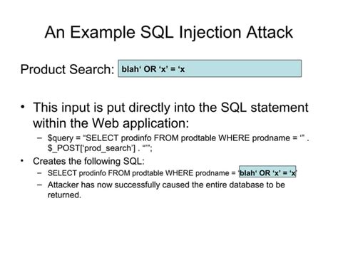 Sql Injection Attacks Ppt