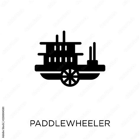 Paddlewheeler Icon Paddlewheeler Symbol Design From Transportation