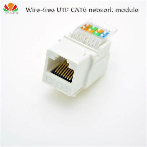 5pcs Utp Rj45 Connector Cat6 Network Module Tool Free Information Socket Cable Adapter Keystone