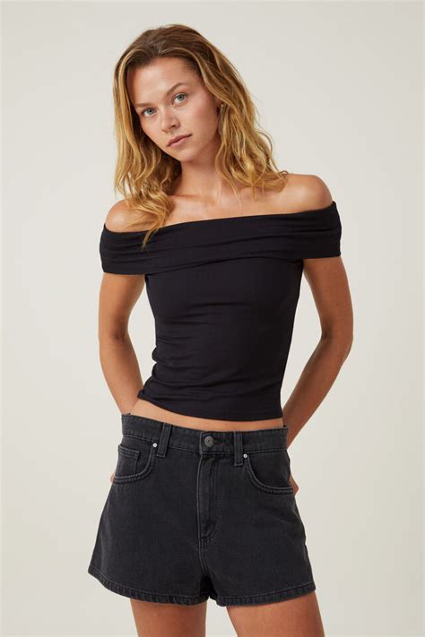 High Mom Denim Short