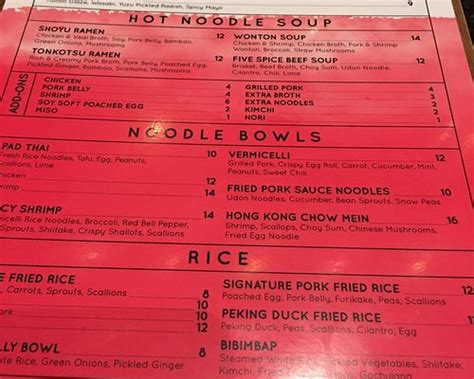 8 Noodle Bar Las Vegas Menu Prices And Restaurant Reviews Tripadvisor