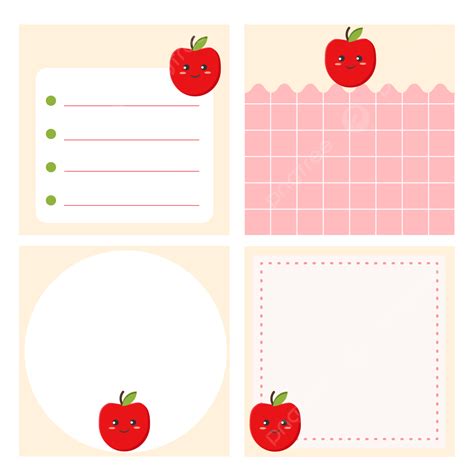 일일 저널링 클립 아트 와시 테이프에 귀여운 스티커 종이 일러스트 사과 종이 일러스트 스티커 일러스트 사과 일러스트 Png 일러스트 및 벡터 에 대한 무료 다운로드