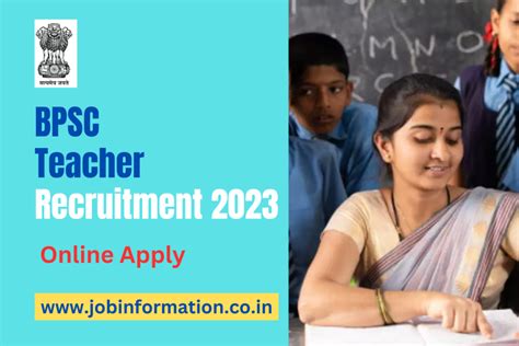 BPSC Teacher Recruitment 2023 Apply Online For 170461 Posts Syllabus Exam Date Eligibility