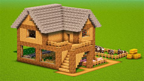 КАК ПОСТРОИТЬ СТАРТОВЫЙ ДОМ С ФЕРМОЙ С МАЙНКРАФТЕ Youtube