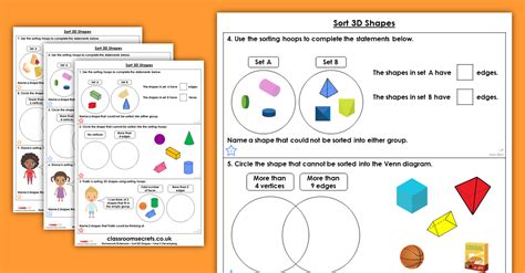 Year 2 Sort 3d Shapes Homework Extension Properties Of Shape Classroom Secrets Classroom Secrets