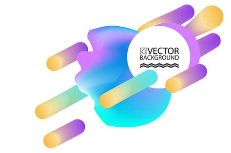 대리석 클라우드 홀로그램 그림 배경 추상적인 액체 거품과 플 래 카드 모양 80 년대 레트로 스타일의 기하학적 평면 및 3d 디자인 요소 개성 개념에 대한 스톡 벡터 아트