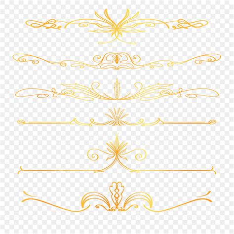 황금 결혼식 분할 선 일러스트 장식 혼례 구분선 선 Png 일러스트 및 Psd 이미지 무료 다운로드 Pngtree