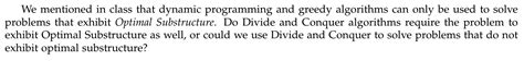 Solved We Mentioned In Class That Dynamic Programming And Chegg